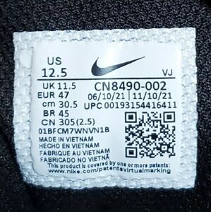 Nike | Shoes | Nike Size 25 Air Max 9 Classic Black White Iron Grey ...